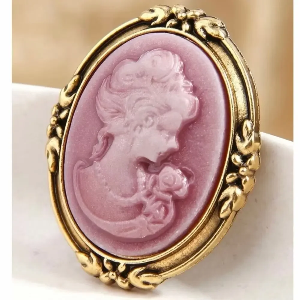 & Other Stories | Jewelry | Brooch Pink Cameo Scarf Clasp Featuring ...